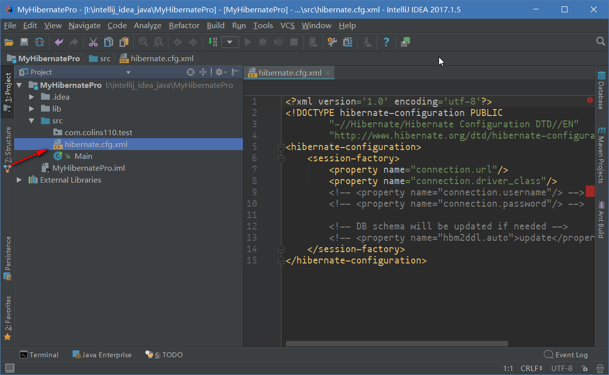 使用IntelliJ IDEA创建Hibernate项目 | Colin's Home